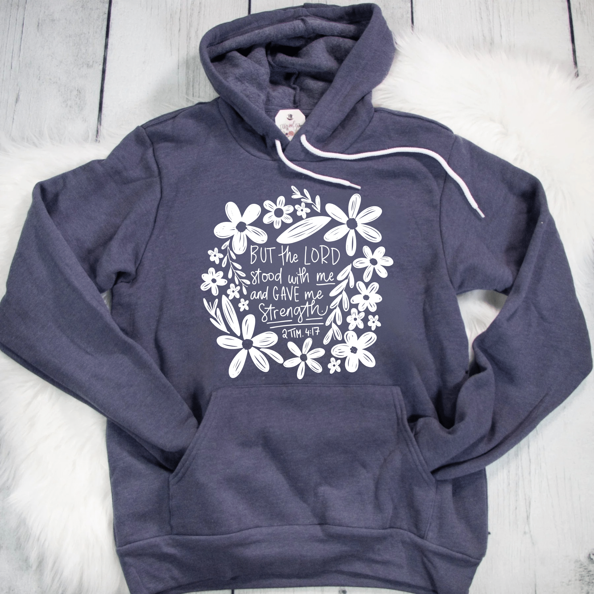 But The Lord Stood With Me Christian Premium Fleece Hoodie