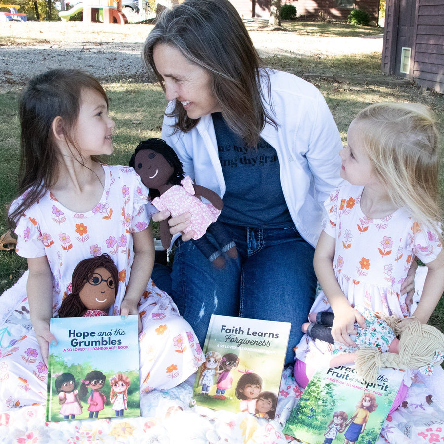 "Hope & the Grumbles" Book + Linen Doll Set